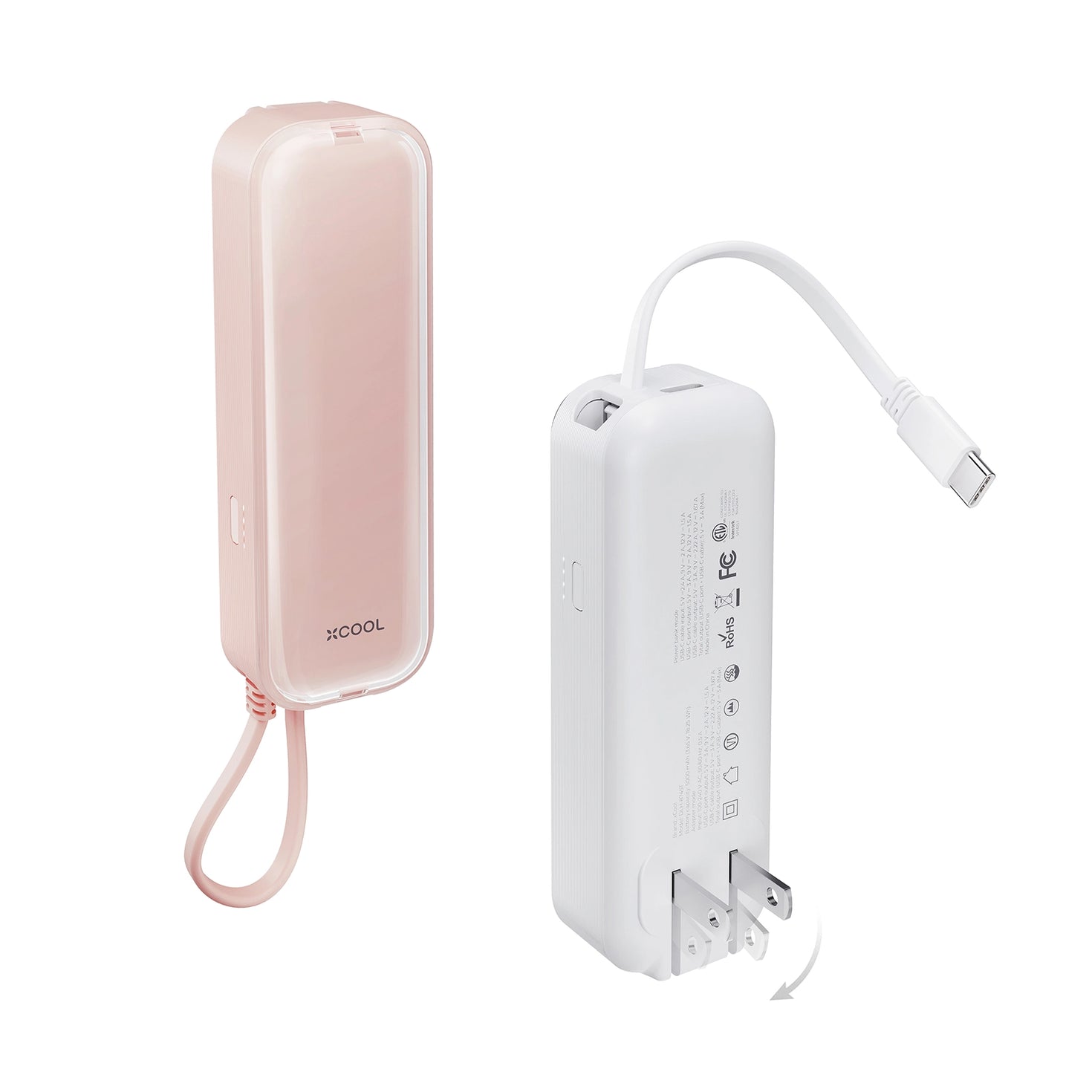 xCool-CablePlug™-3-in-1-Power-Bank-with-Built-In-Cable-and-Wall-Plug,5 ...