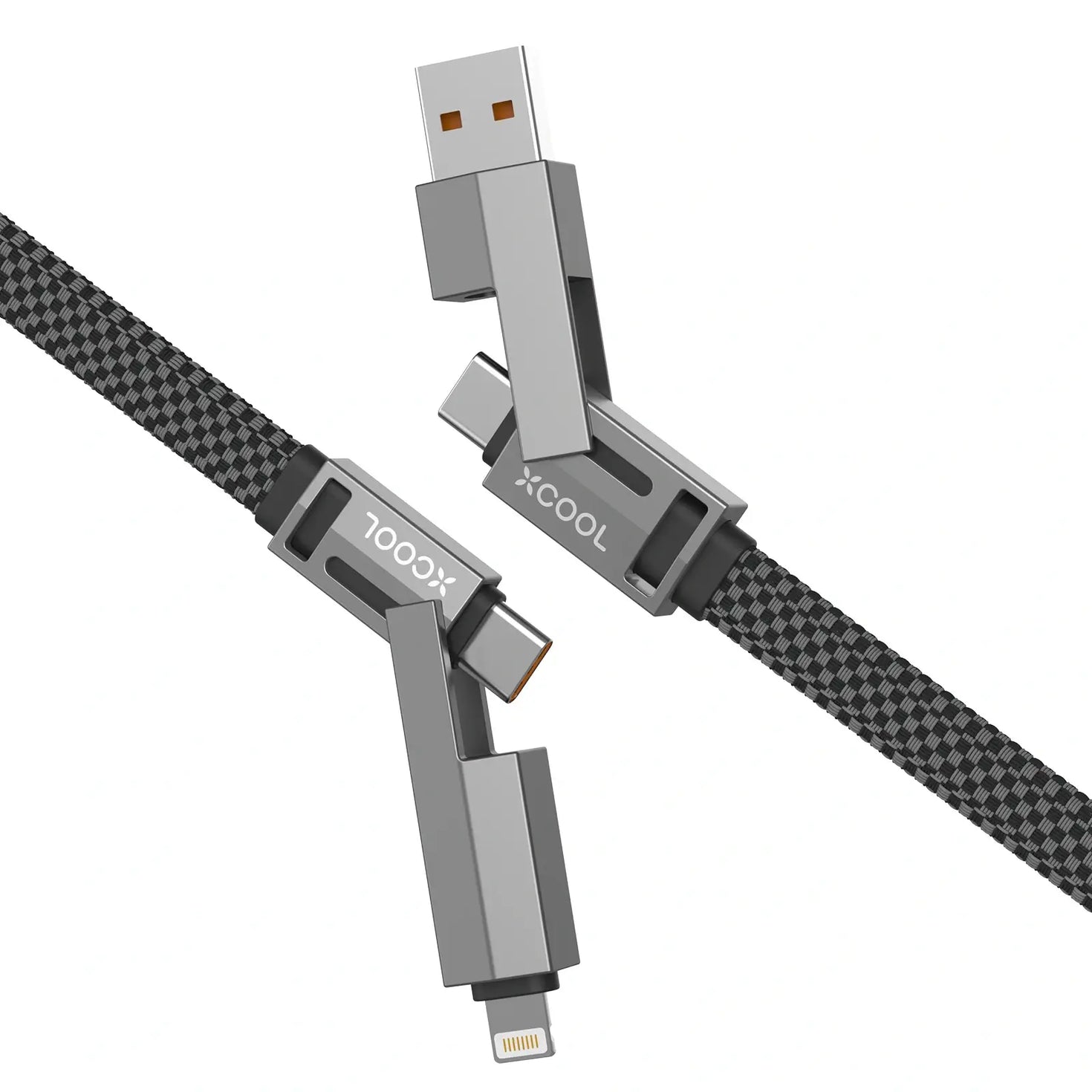 xCool Cable Monster 4-in-1 100W USB-C Charging Cable with Interchangea