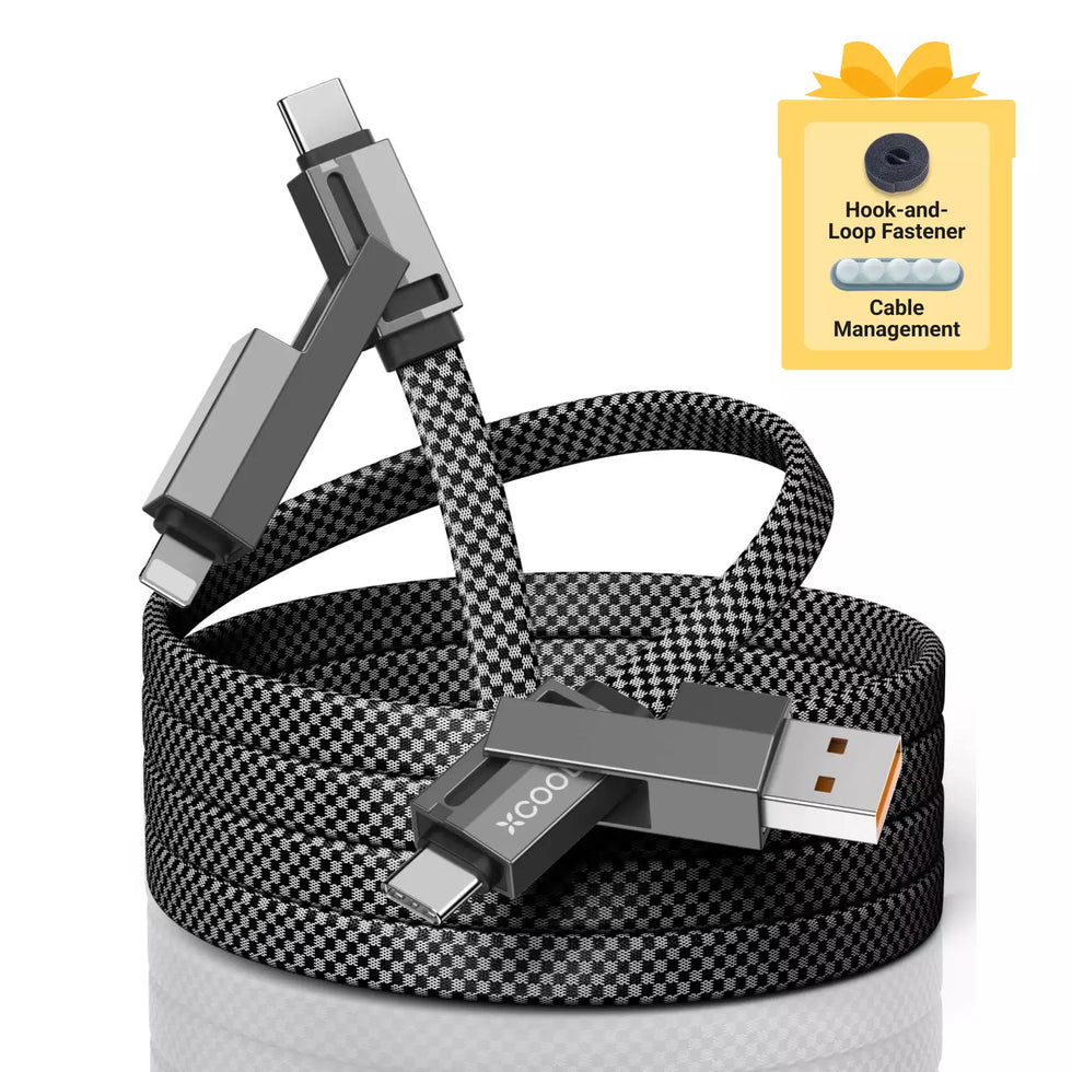 xCool Cable Monster 4-in-1 100W USB-C Charging Cable with Interchangea