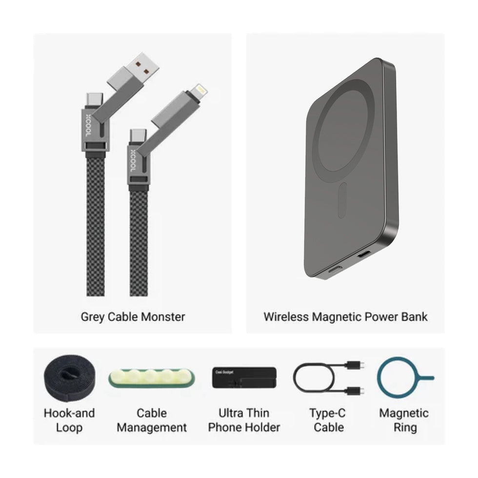 xCool Cable Monster 4-in-1 100W USB-C Charging Cable with Interchangea